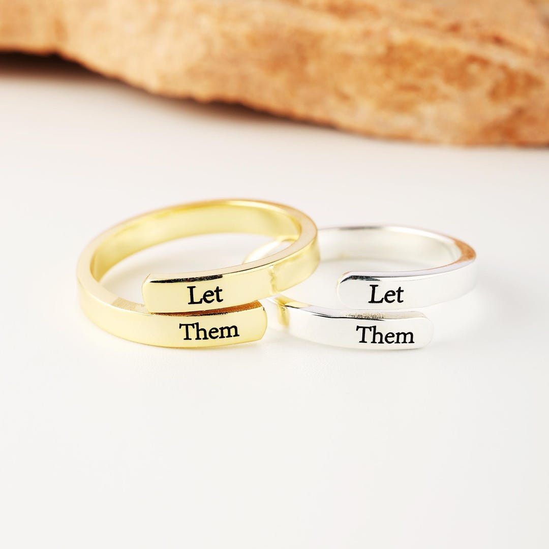 Wrap Twist Ring, Personalized Gift, Let Them Ring, Inspirational Ring ...