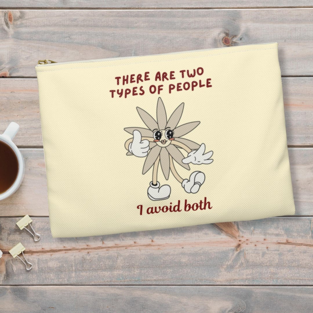 Retro Style Zipper Bag: Funny Walking Flower Accessory Pouch, Small ...