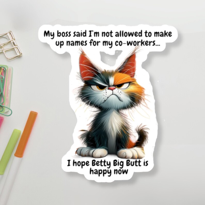 Funny Workplace Vinyl Decal Hilarious Sticker Snarky Quote Laptop Decal ...