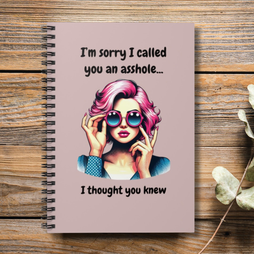 Funny Rude Spiral Notebook: Pop Art Woman, Cheeky Sarcasm - Etsy