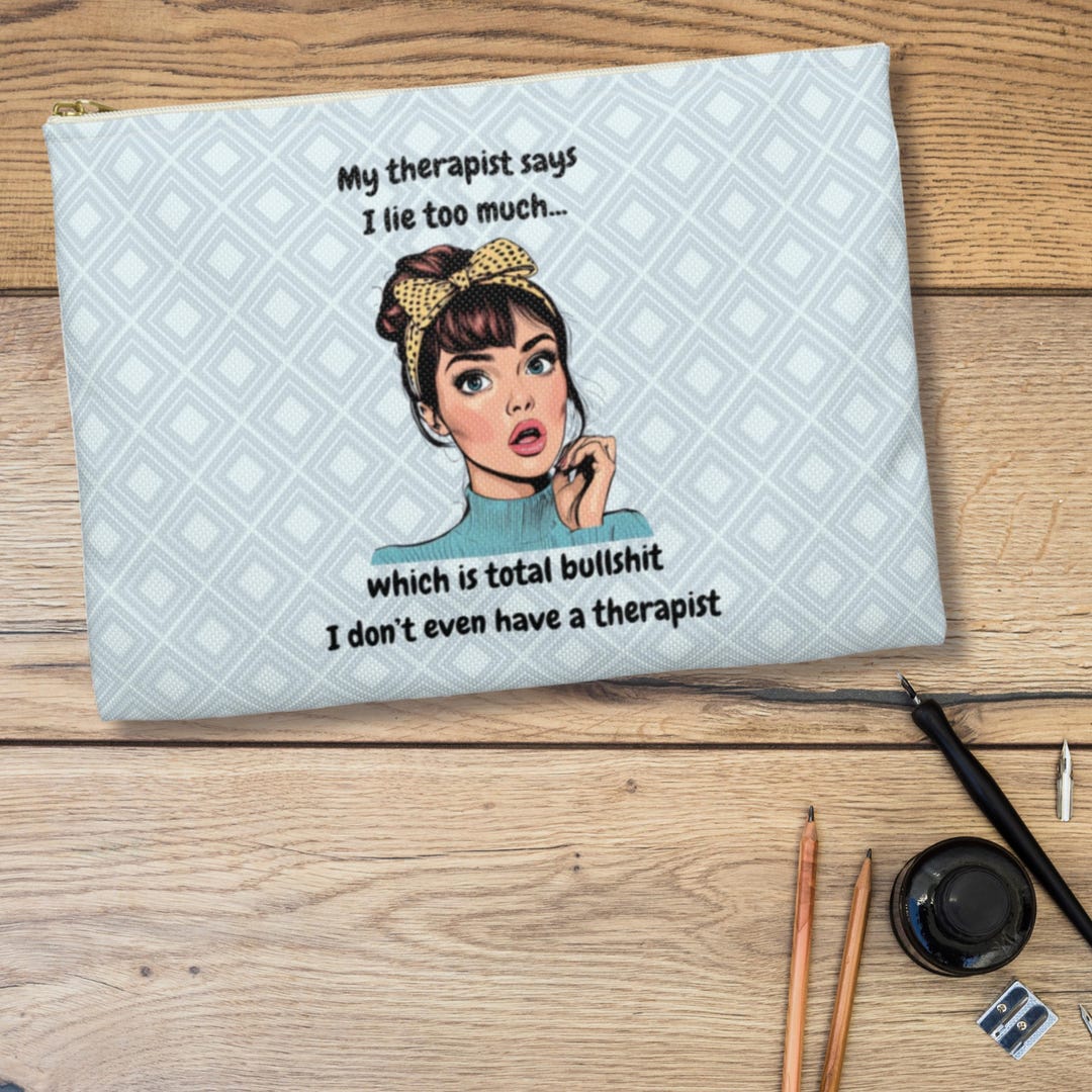 Funny Pop Art Woman Pouch: Sarcastic Makeup Bag, Witty Gift - Etsy