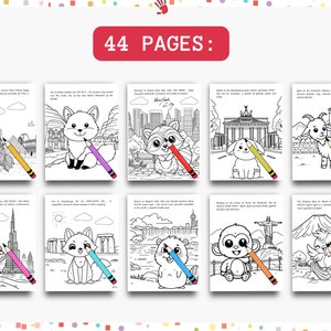 Animals Around the World Coloring Pages | 44 Pages | Educational ...