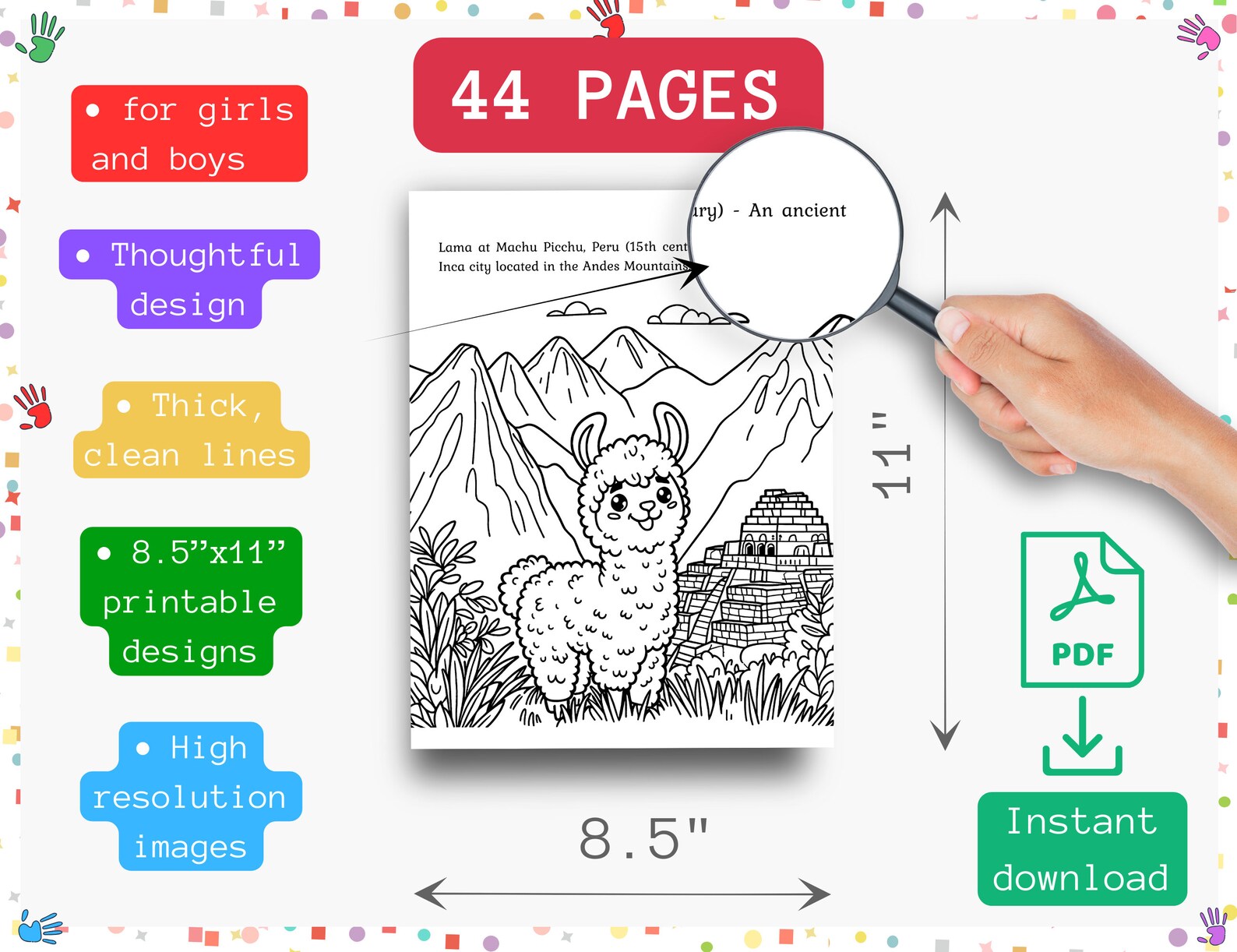 Animals Around the World Coloring Pages | 44 Pages | Educational ...