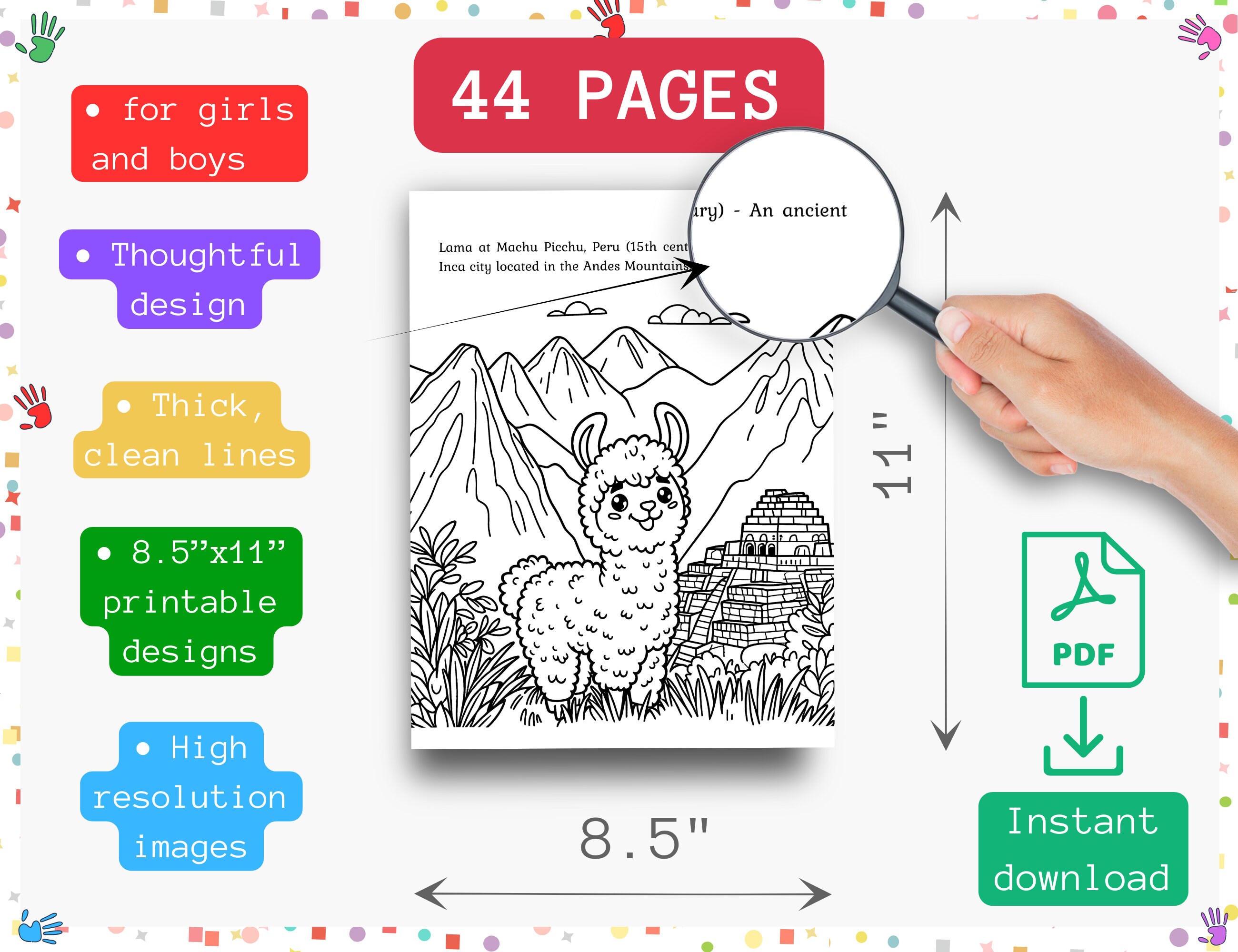 Animals Around the World Coloring Pages | 44 Pages | Educational ...