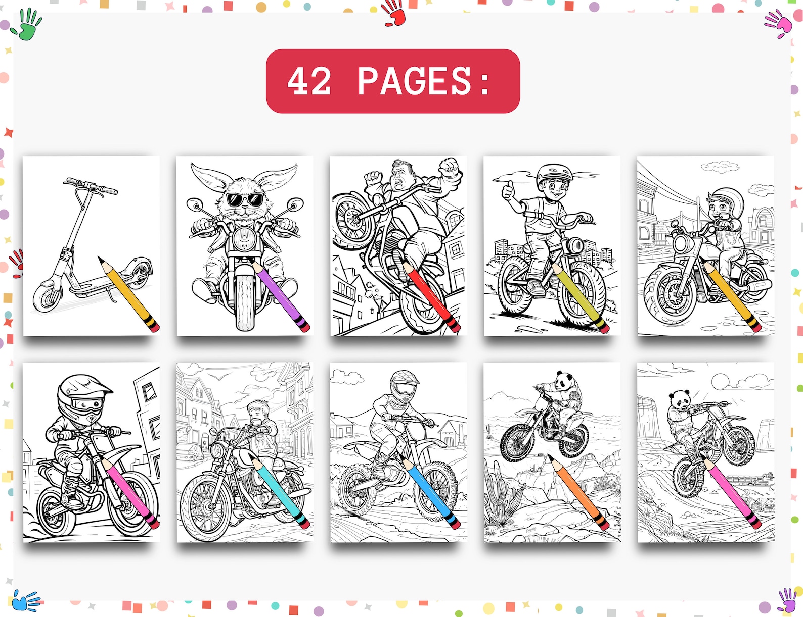 Motorcycles Coloring Pages | Active Coloring Book for Kids and Adults ...