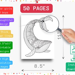 Animals Stress Relief Coloring Pages | 50 Pages | Cute Animal Coloring ...