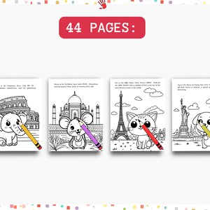 Animals Around the World Coloring Pages | 44 Pages | Educational ...