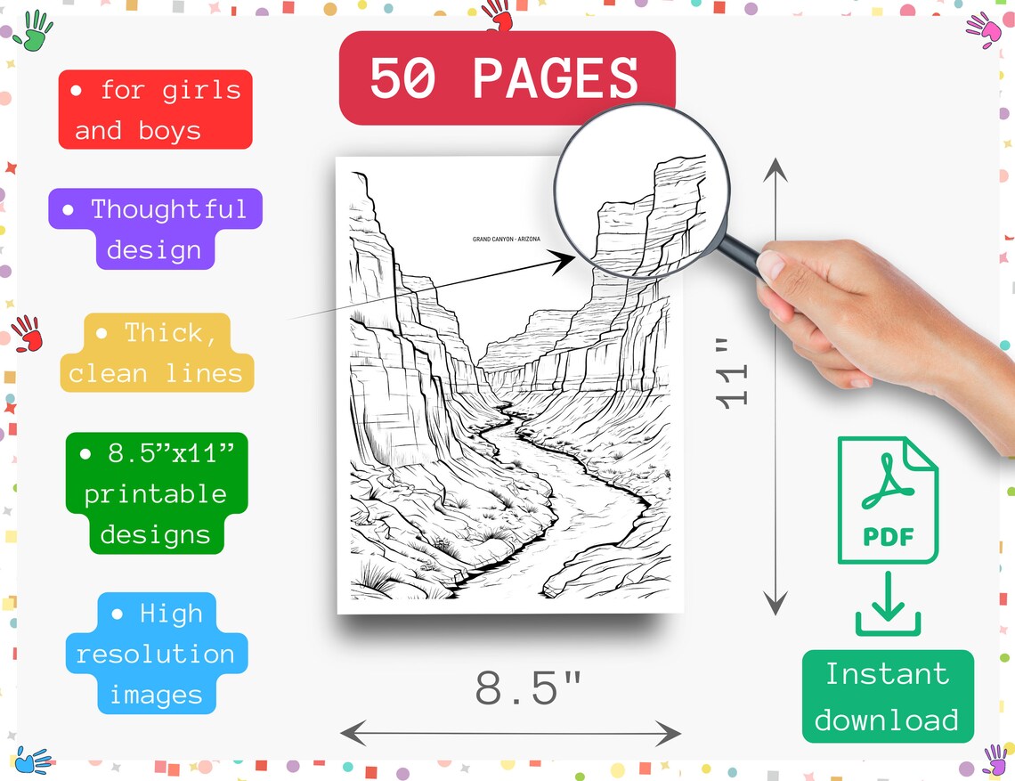 World Wonders Coloring Pages | Stress Relief 50 Pages | Educational ...