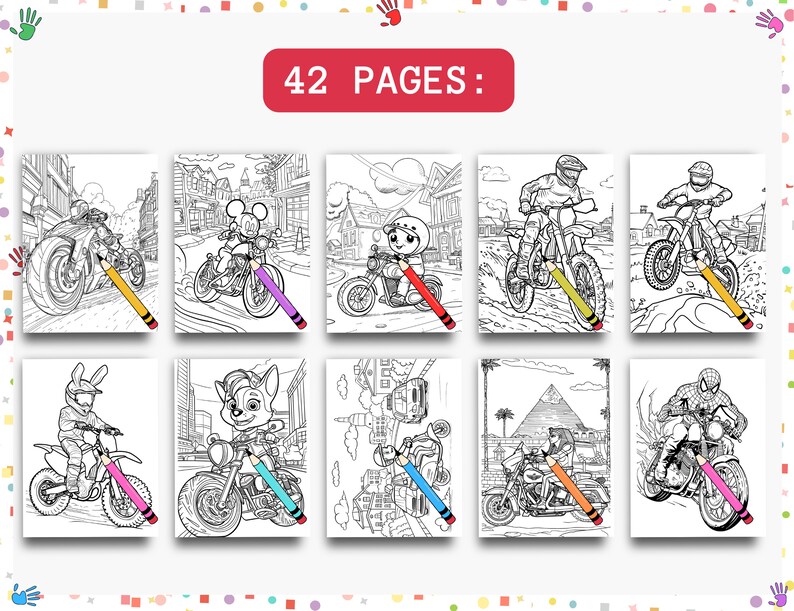 Motorcycles Coloring Pages | Active Coloring Book for Kids and Adults ...