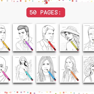 Famous People Coloring Pages | 50 Pages | Educational Book for Kids and ...