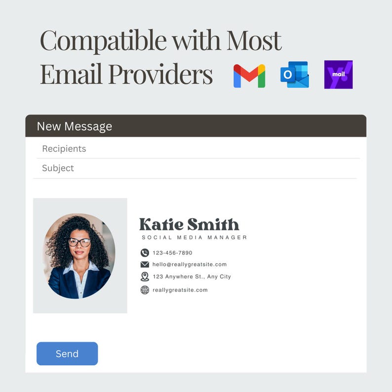 Email Signature Template | Editable Gmail Email Signature | Teacher ...
