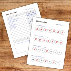 Cleaning Checklist Template | Editable Chore Chart for Kids | Printable ...