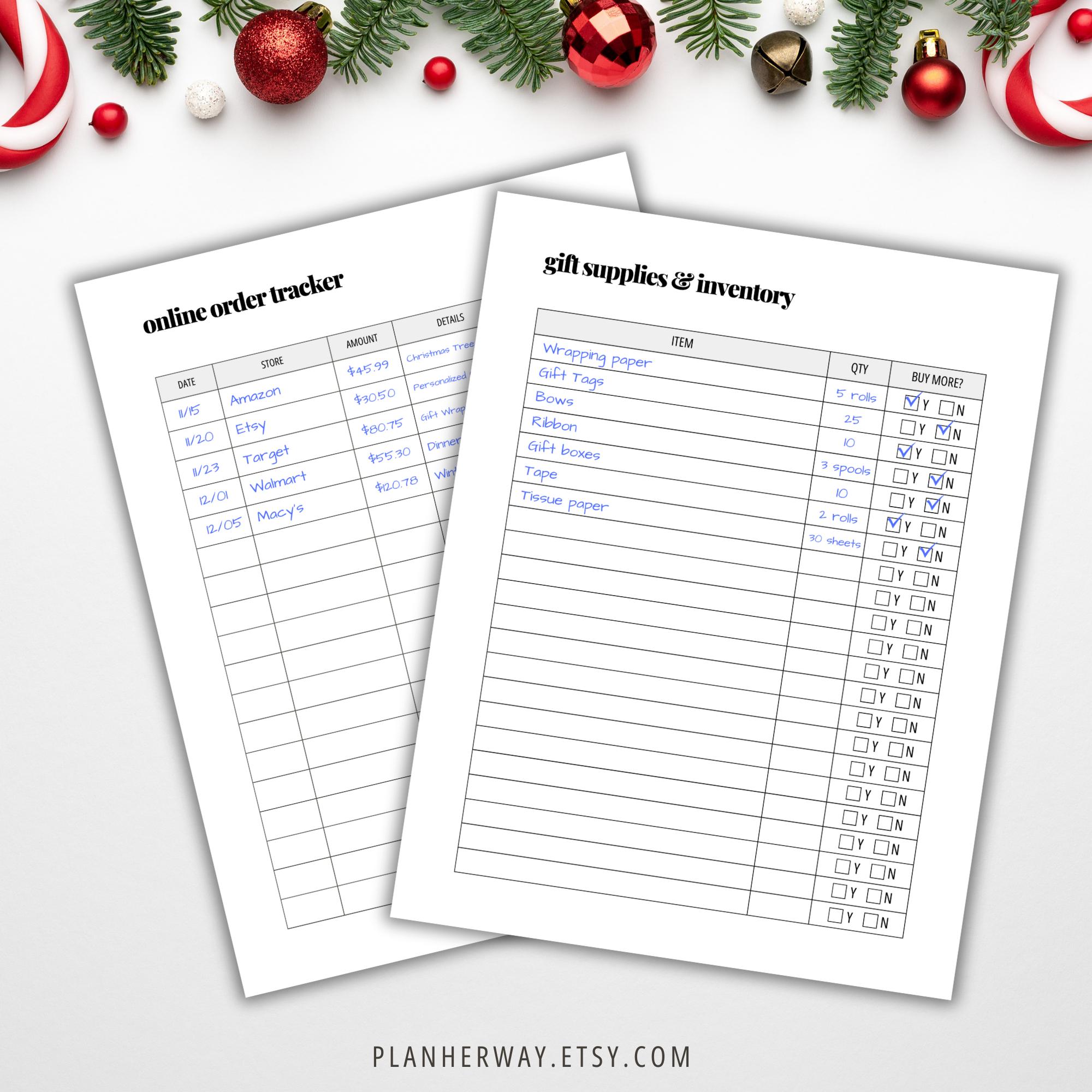 Christmas Planner Printable PDF | Christmas Shopping Tracker ...