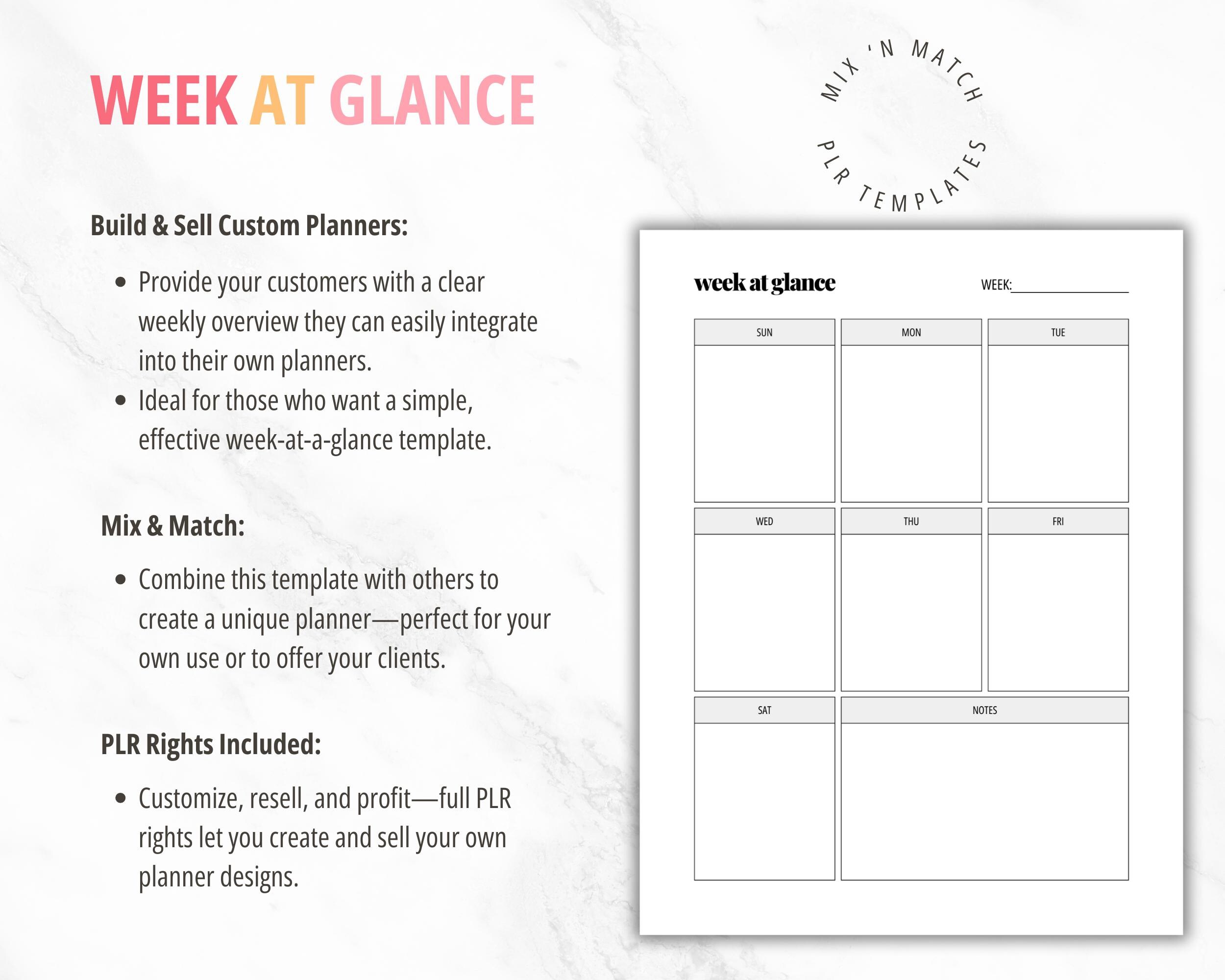 Weekly Planner Pages Printable Weekly Planner Template Canva Editable ...