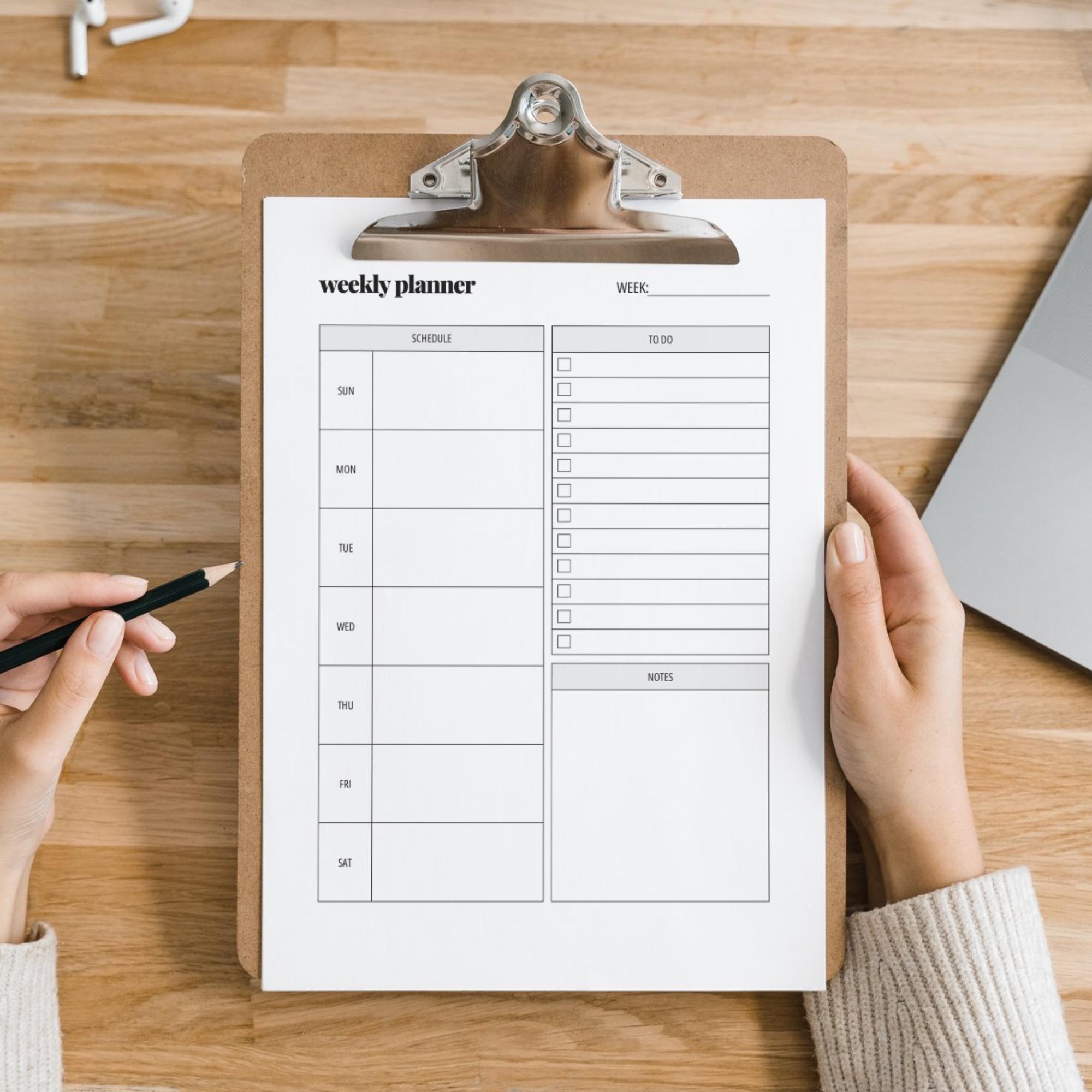 Weekly Planner Pages | Printable Weekly Planner Template Canva ...