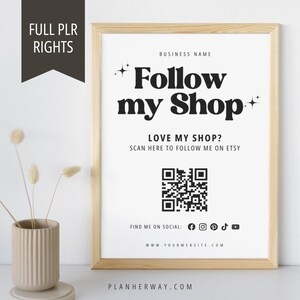 Follow My Shop QR Code Sign | Etsy Shop Sign | Craft Show Sign | Market ...