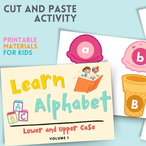 Ice Cream Alphabet Uppercase and Lowercase Letters Matching/cutting ...