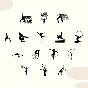 Gymnastics SVG Icon Pack Printable SVG Pack Digital SVG Editable ...