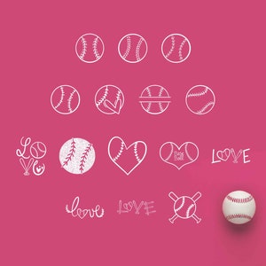 Baseball SVG Icon Pack Printable SVG Pack Digital SVG Editable Template ...