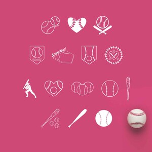 Baseball SVG Icon Pack Printable SVG Pack Digital SVG Editable Template ...