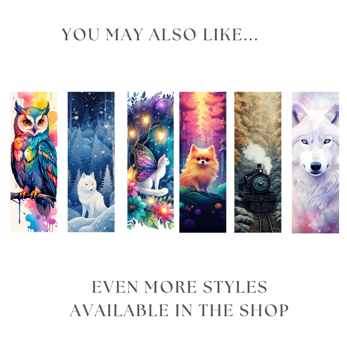 Arctic Animal Winter Bookmark, Gift for Readers - Etsy