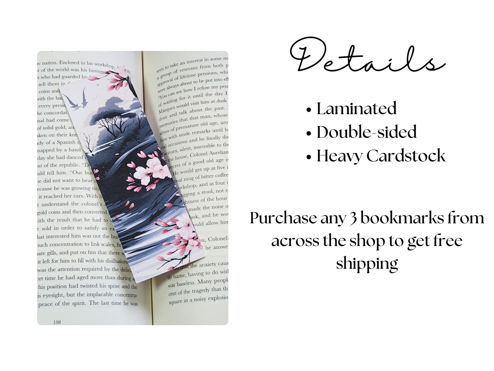 Handmade Sakura Tree Cherry Blossoms Bookmarks Perfect Gift for Book ...
