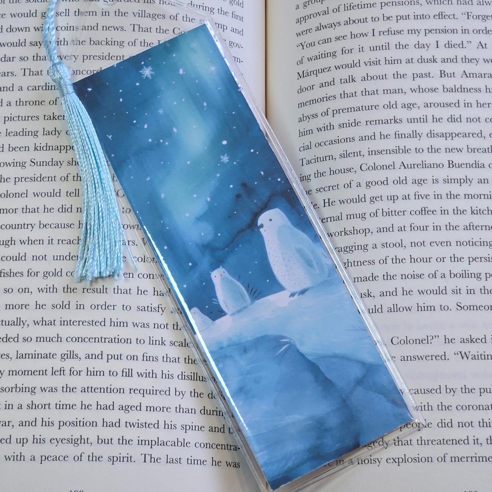 Arctic Animal Winter Bookmark, Gift for Readers - Etsy