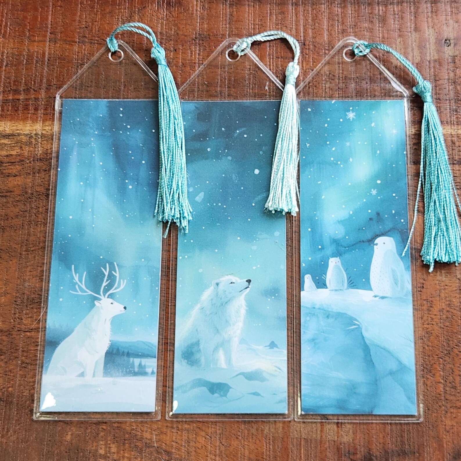 Arctic Animal Winter Bookmark, Gift for Readers - Etsy