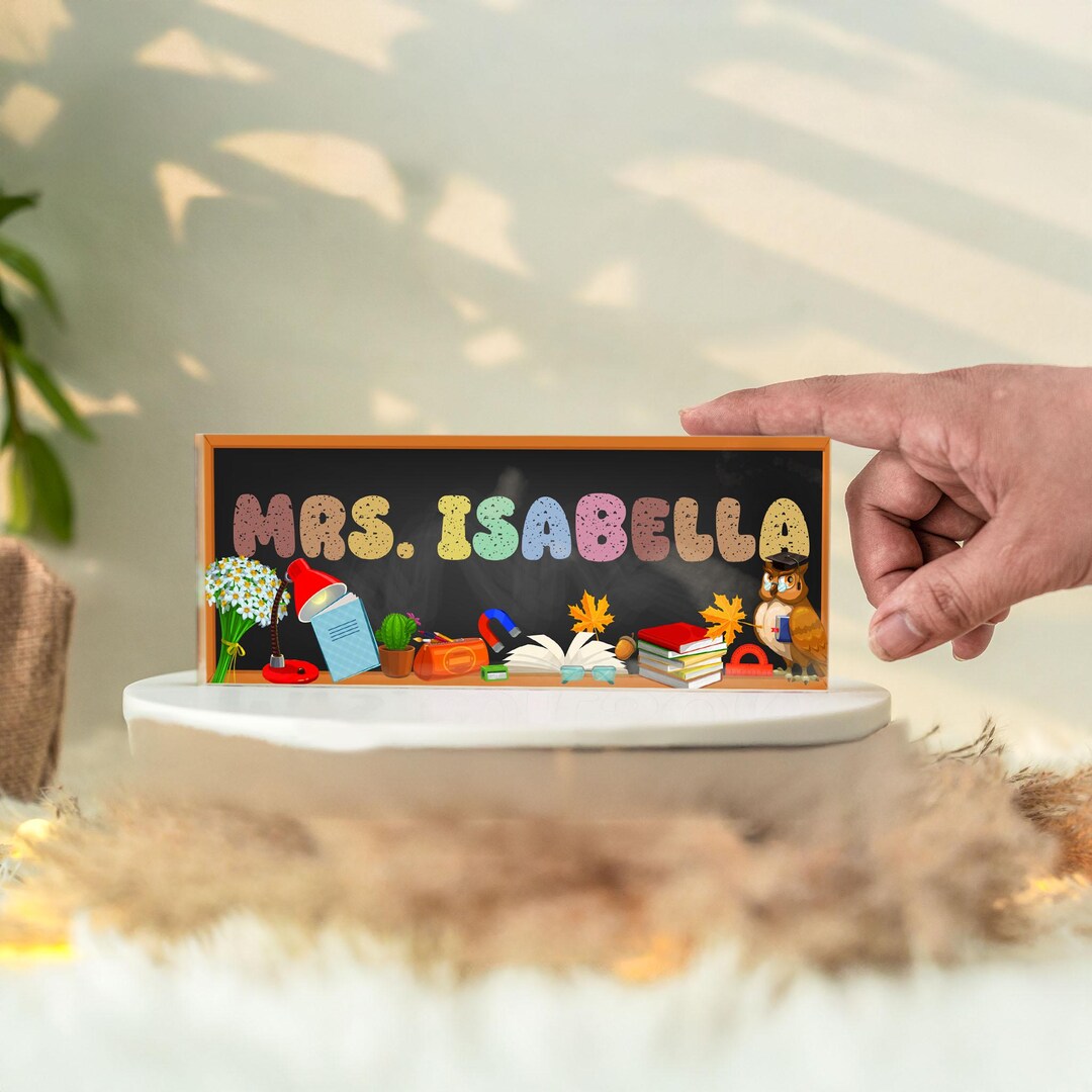 Custom Teacher Sign, Teacher Desk Sign, Teacher Name Plate for Desk ...