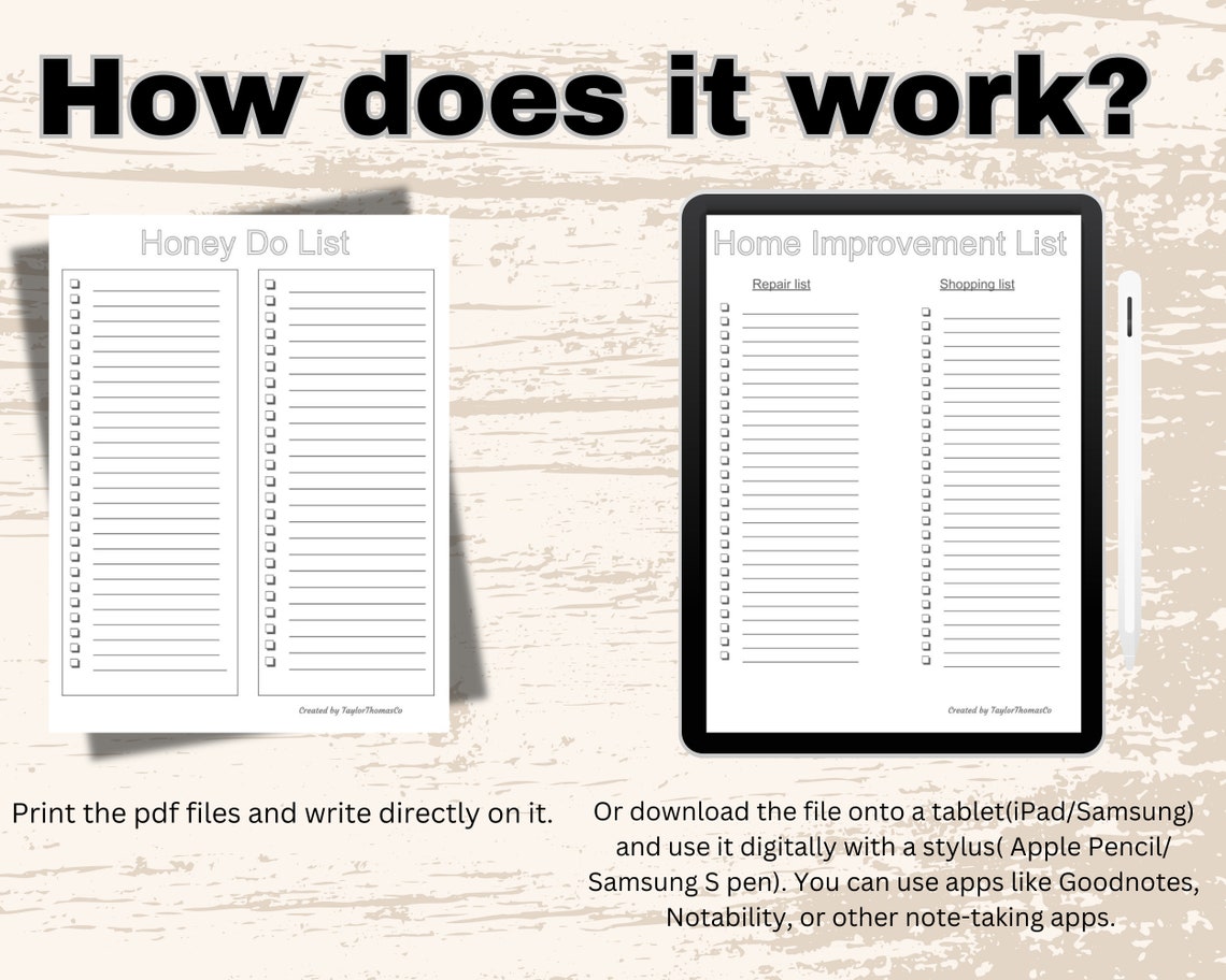 Home Improvement Checklist/ Home Improvement Planning/ House ...