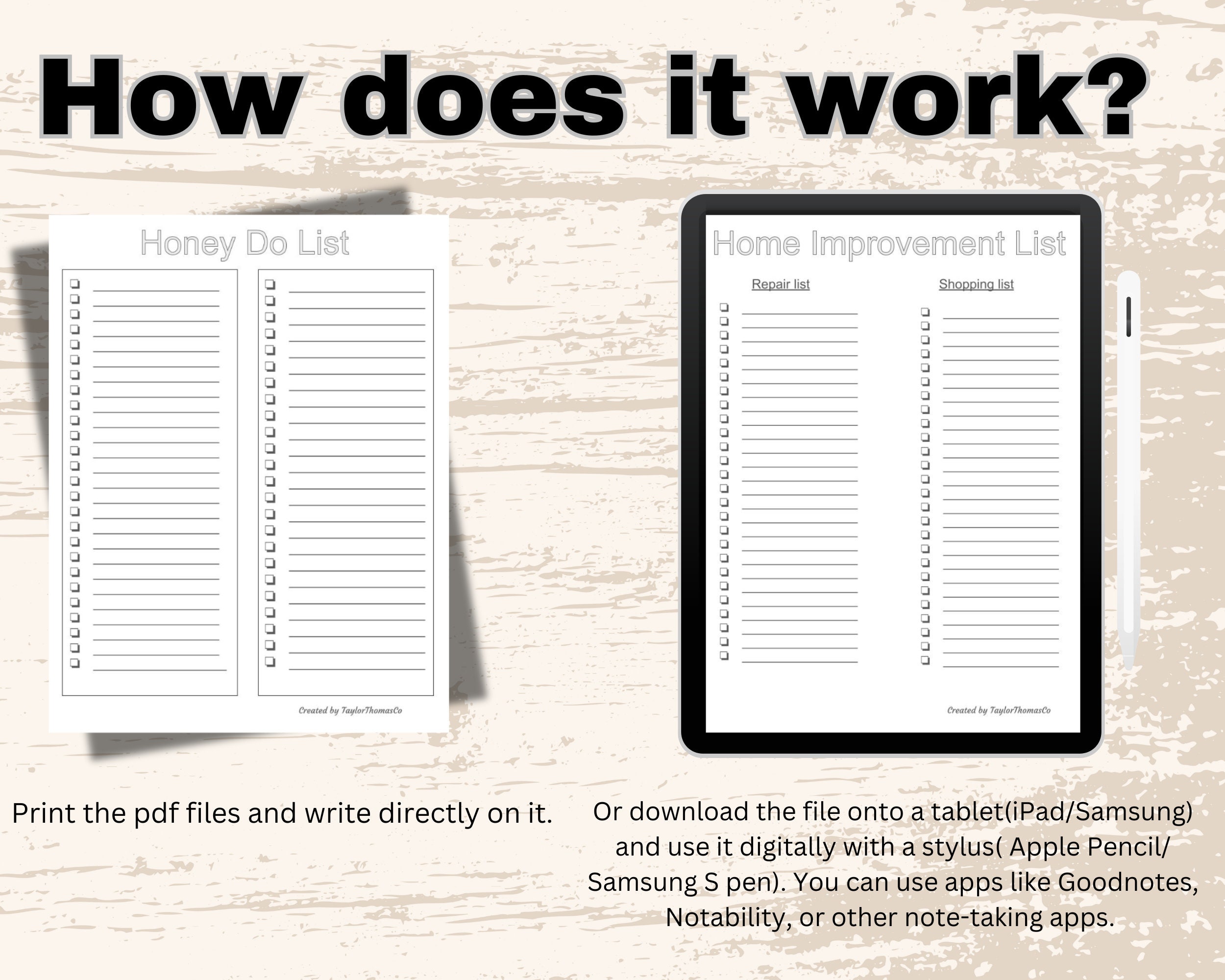 Home Improvement Checklist/ Home Improvement Planning/ House ...