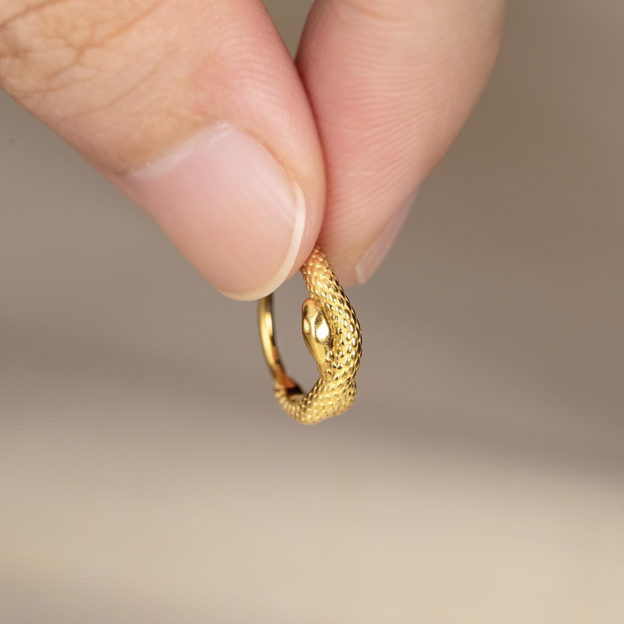 16G Dainty Snake Conch Hoop,conch Earring,conch Ring Clicker,surgical ...