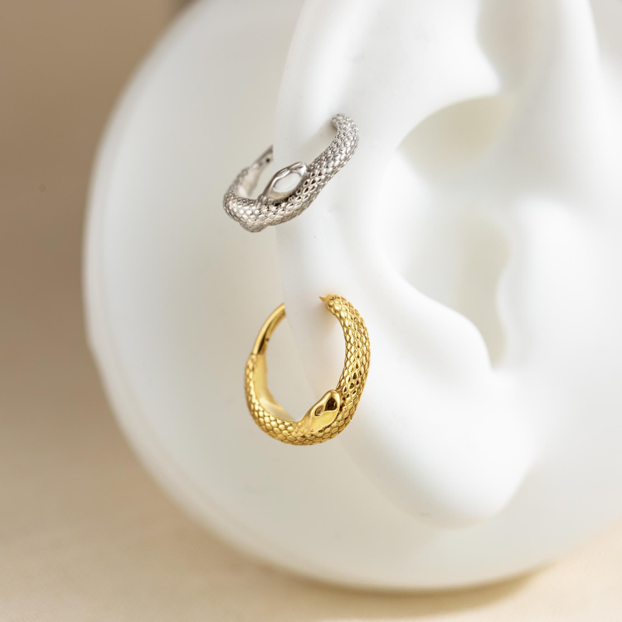 16G Dainty Snake Conch Hoop,conch Earring,conch Ring Clicker,surgical ...