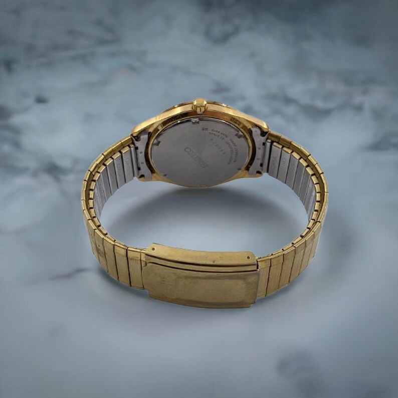 Vintage Seiko Day Date Watch | Gold-tone Blue Dial 42mm | Automatic Timepiece | Japanese ...