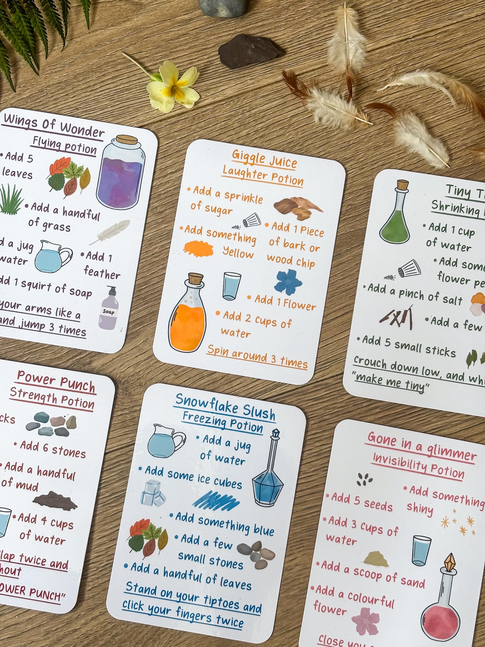 Printable Potion Recipe Cards: Mud Kitchen Outdoor Play (digital ...