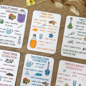 Printable Potion Recipe Cards: Mud Kitchen Outdoor Play (digital ...