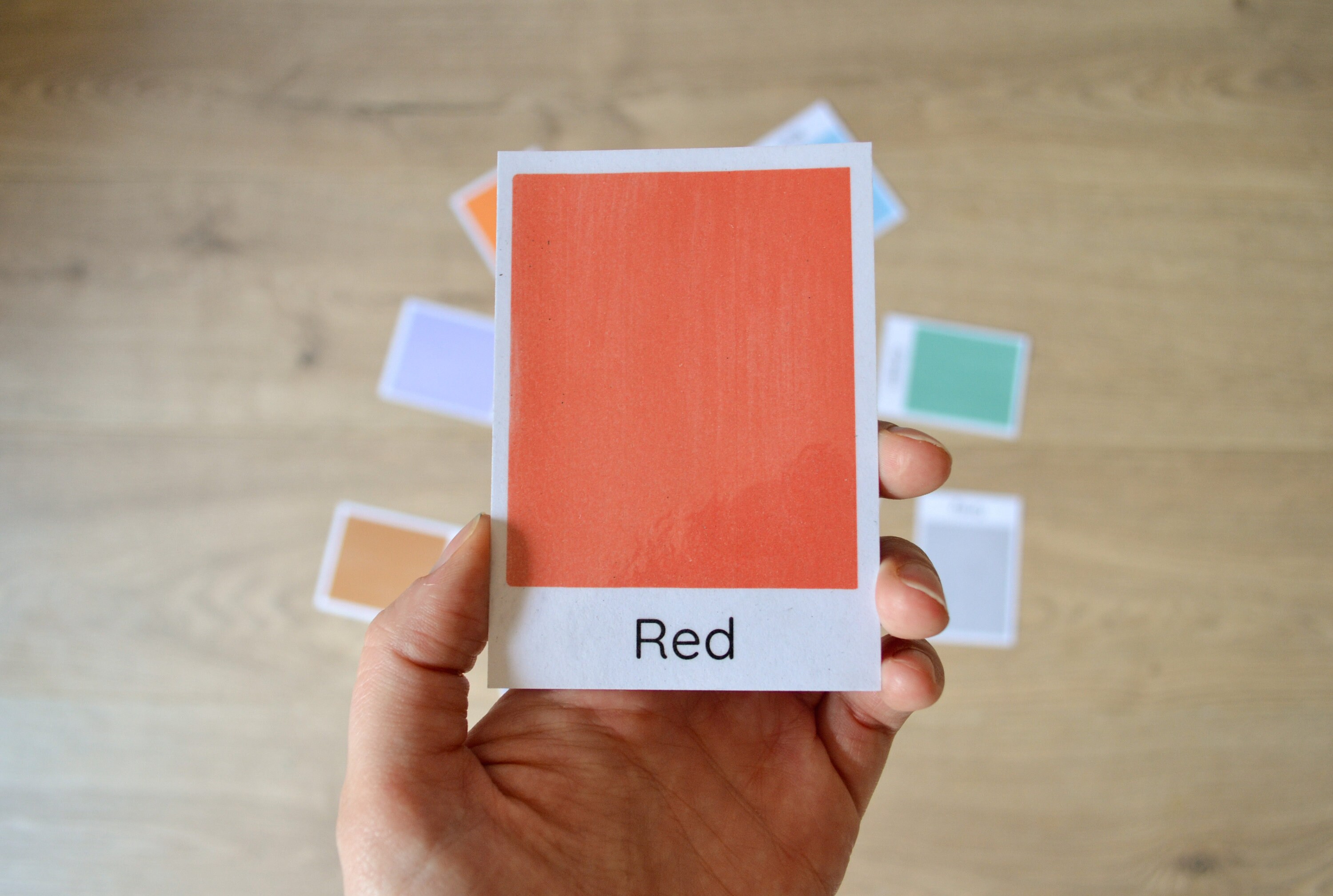 Color Flash Cards: Preschool Learning, Montessori Cards (PDF Download ...