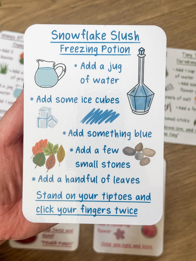 Printable Potion Recipe Cards: Mud Kitchen Outdoor Play (digital ...