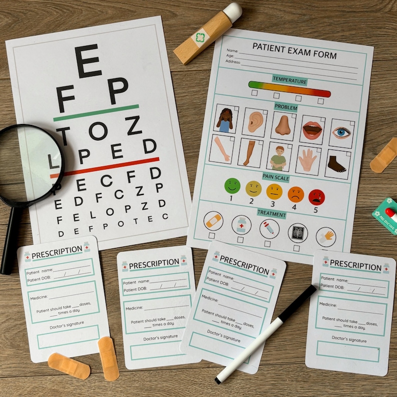 Doctor Pretend Play, Printable X-ray Role Play, Hospital Pretend Play ...