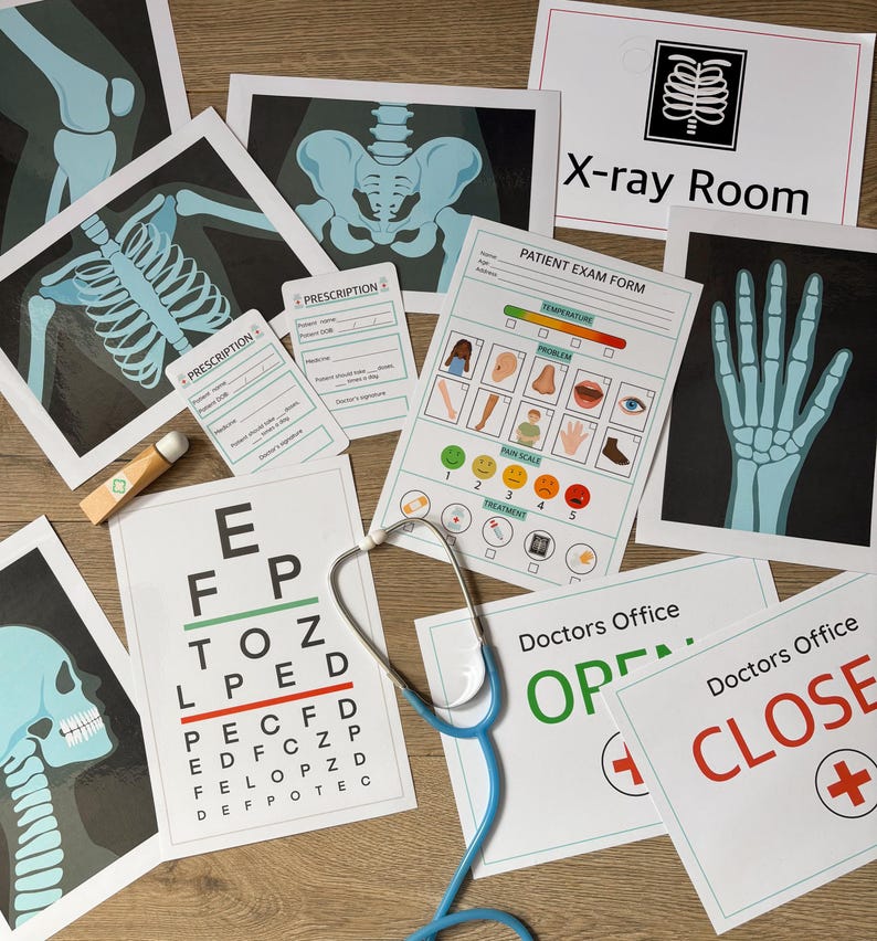 Doctor Pretend Play, Printable X-ray Role Play, Hospital Pretend Play, Digital Download ...