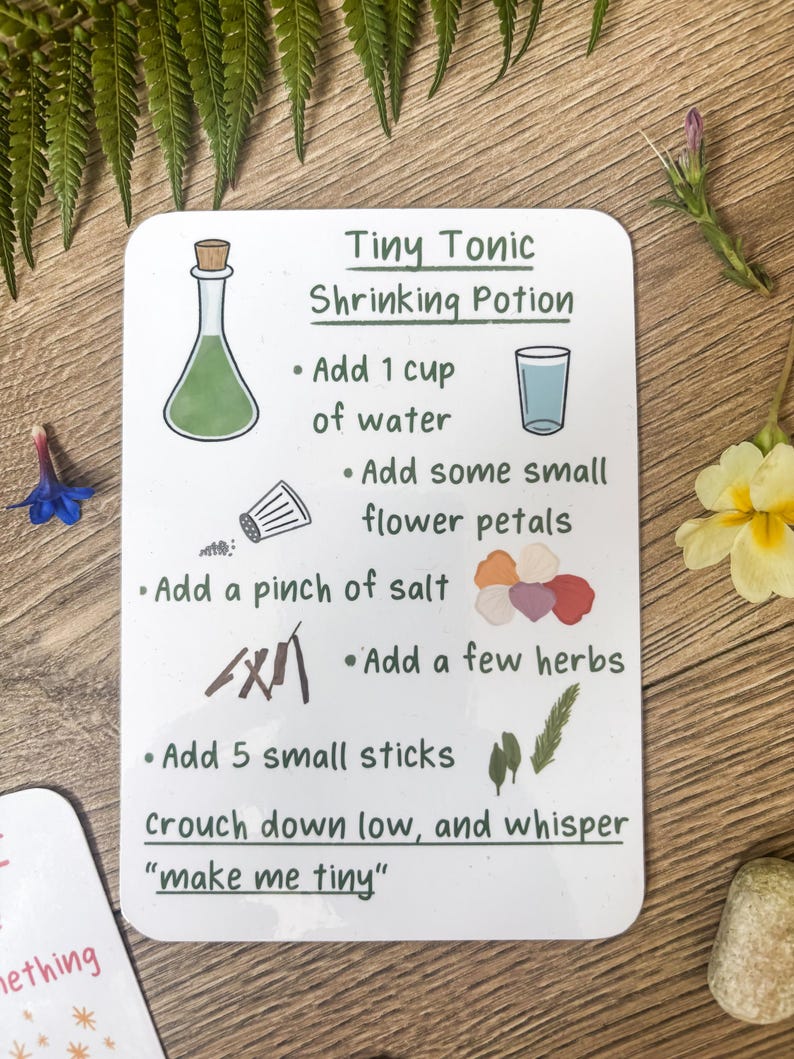 Printable Potion Recipe Cards: Mud Kitchen Outdoor Play (digital ...