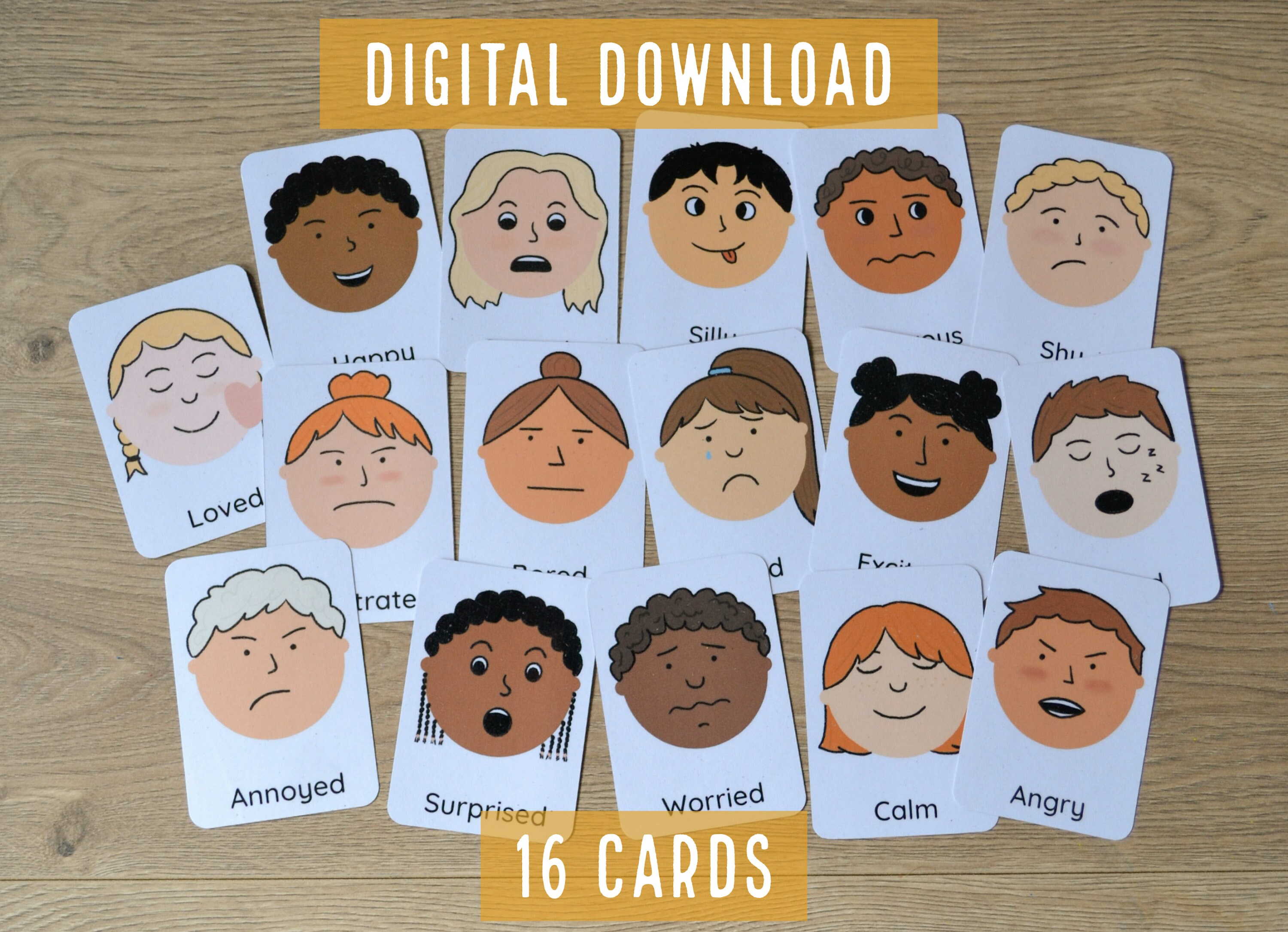 Emotion Flash Cards, Preschool Feelings Printable Flash Cards ...