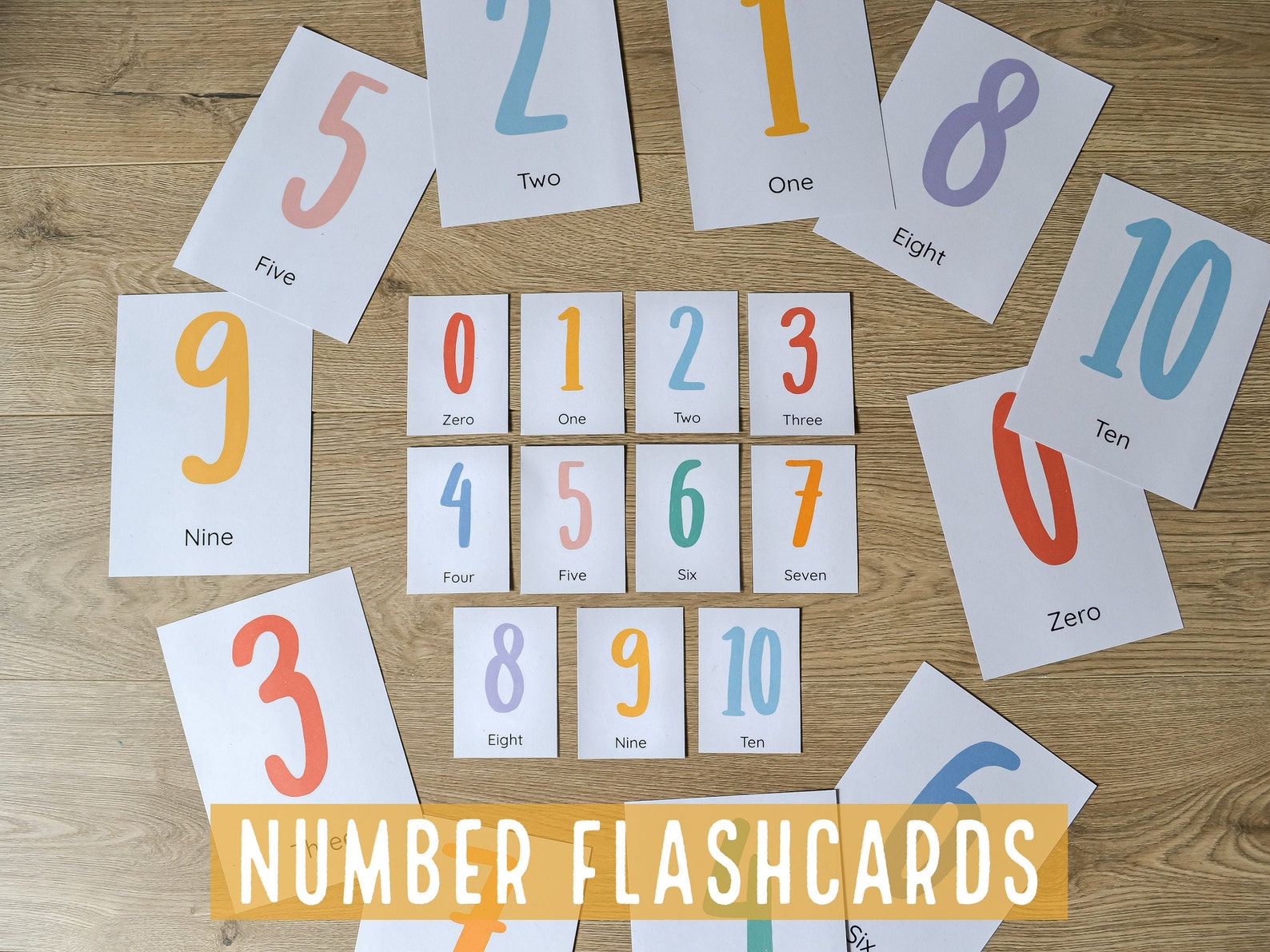 Number Flash Cards 0-10: Preschool Learning (digital Download) - Etsy