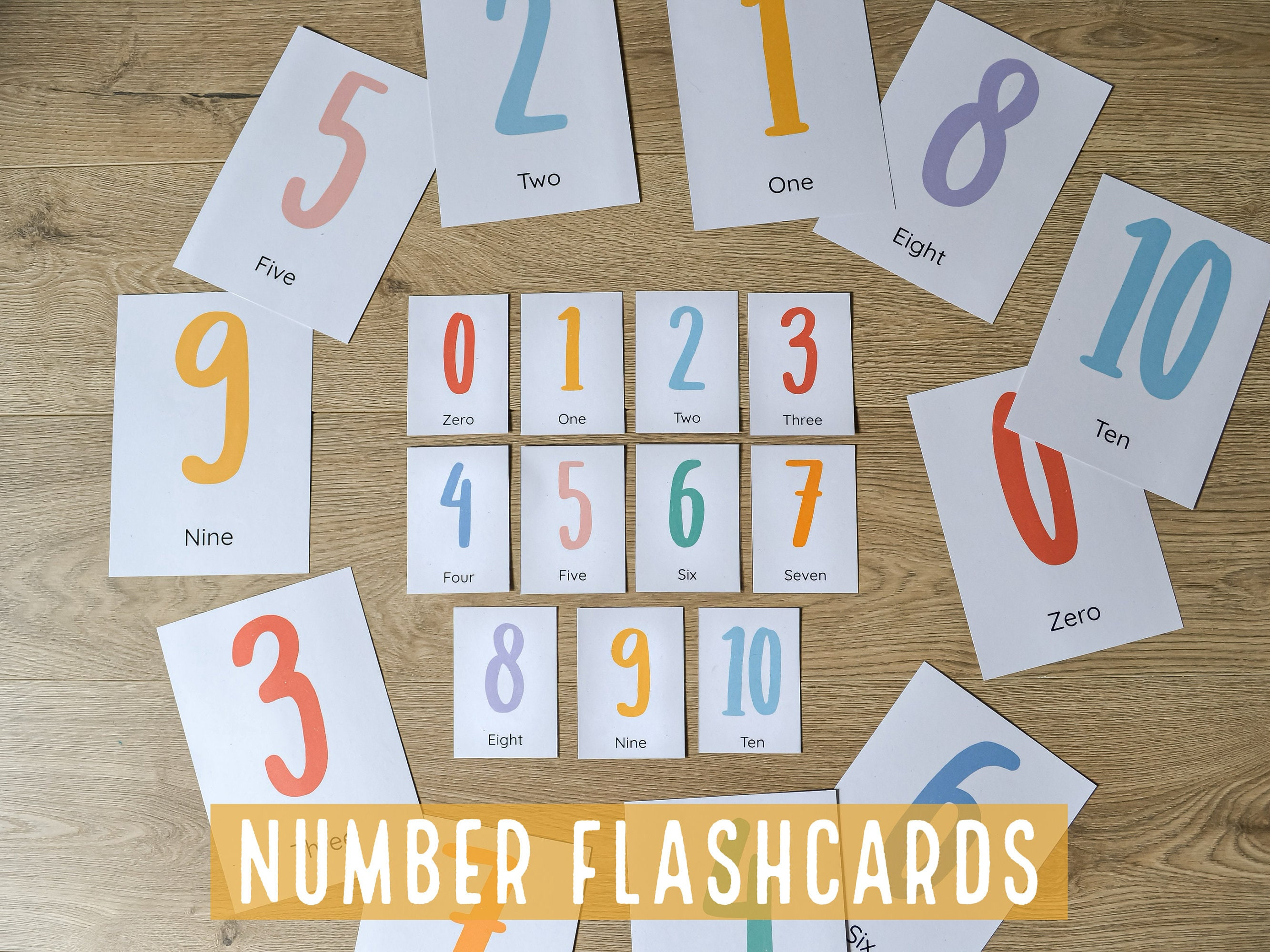 Number Flash Cards 0-10: Preschool Learning (digital Download) - Etsy