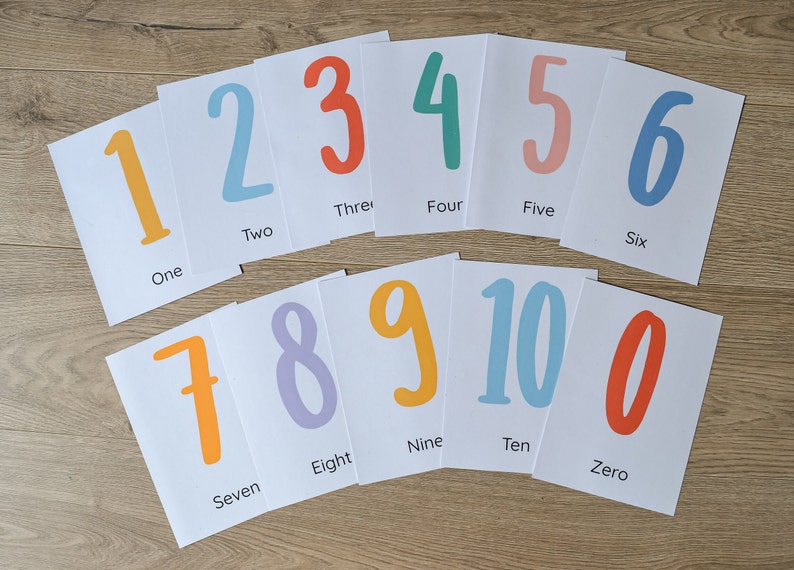 Number Flash Cards 0-10: Preschool Learning (digital Download) - Etsy
