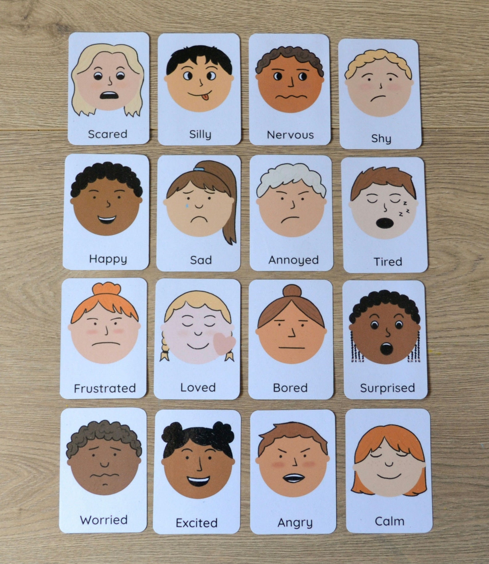 Emotion Flash Cards, Preschool Feelings Printable Flash Cards ...