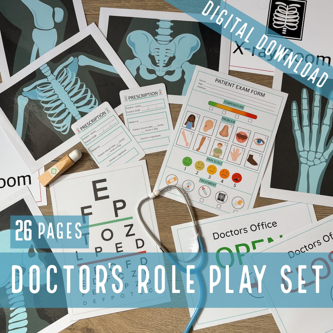 Doctor Pretend Play, Printable X-ray Role Play, Hospital Pretend Play, Digital Download ...