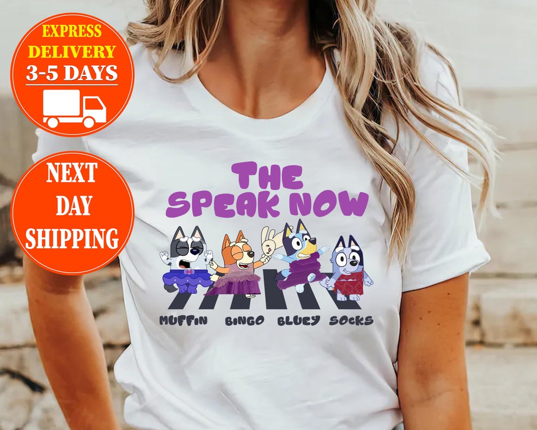 Bluey Swift Speak Now Album Shirt, Bluey Eras Tour Swiftie Shirt, Bluey ...