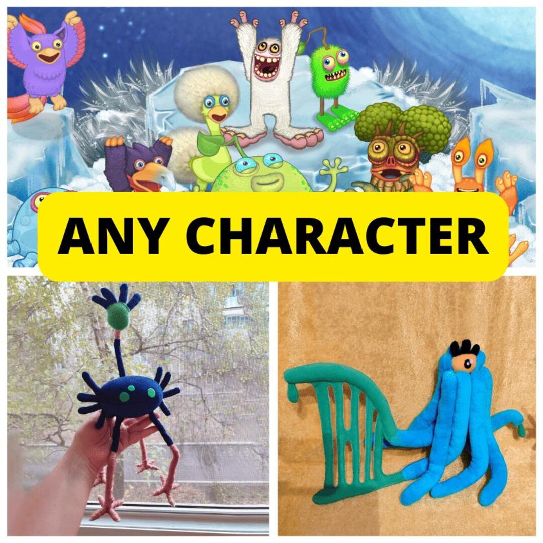 My Singing Monsters Plush Toy, Custom Plush Toy, Gloptic, Pentumbra ...