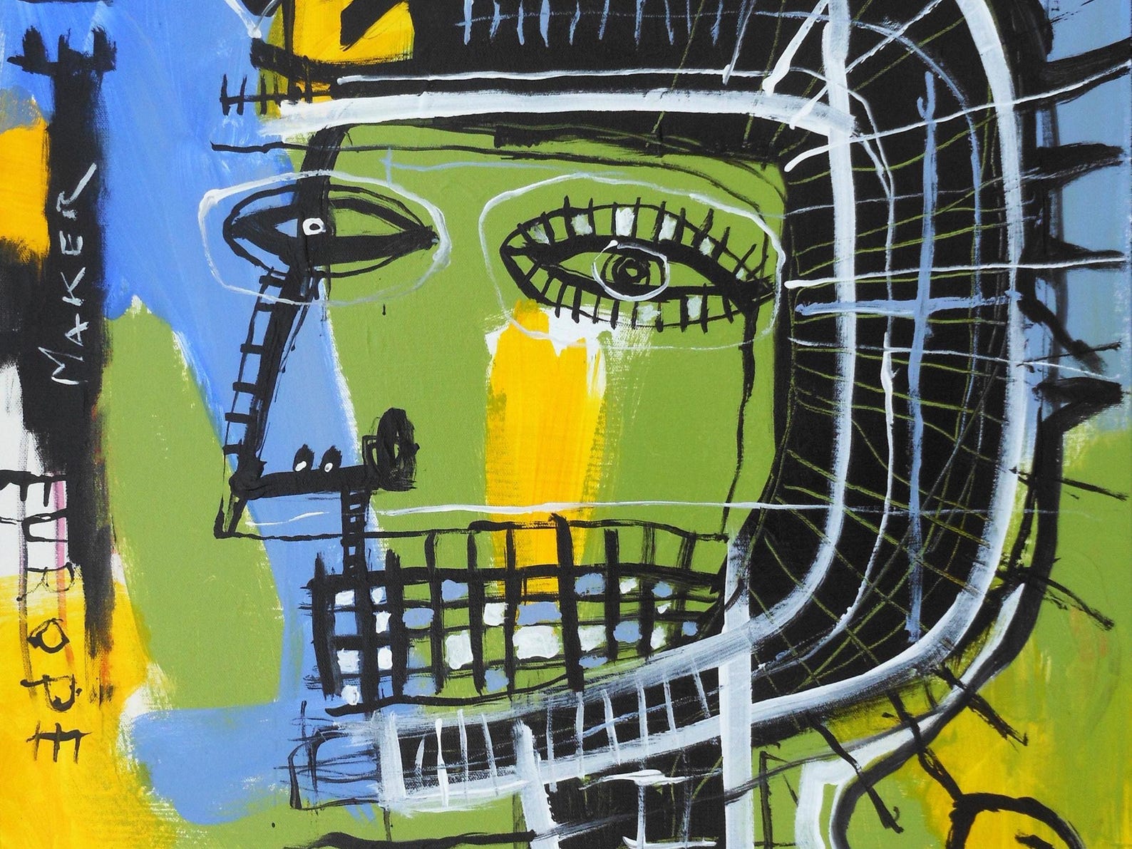 TALLY - Folk Art Basquiat Style Modern Art Print 8x10, 9x12 and 11x14 ...